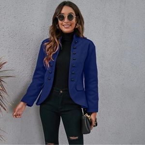 SHEIN | Jackets & Coats | New Shein Electric Blue Blazer Jacket ...